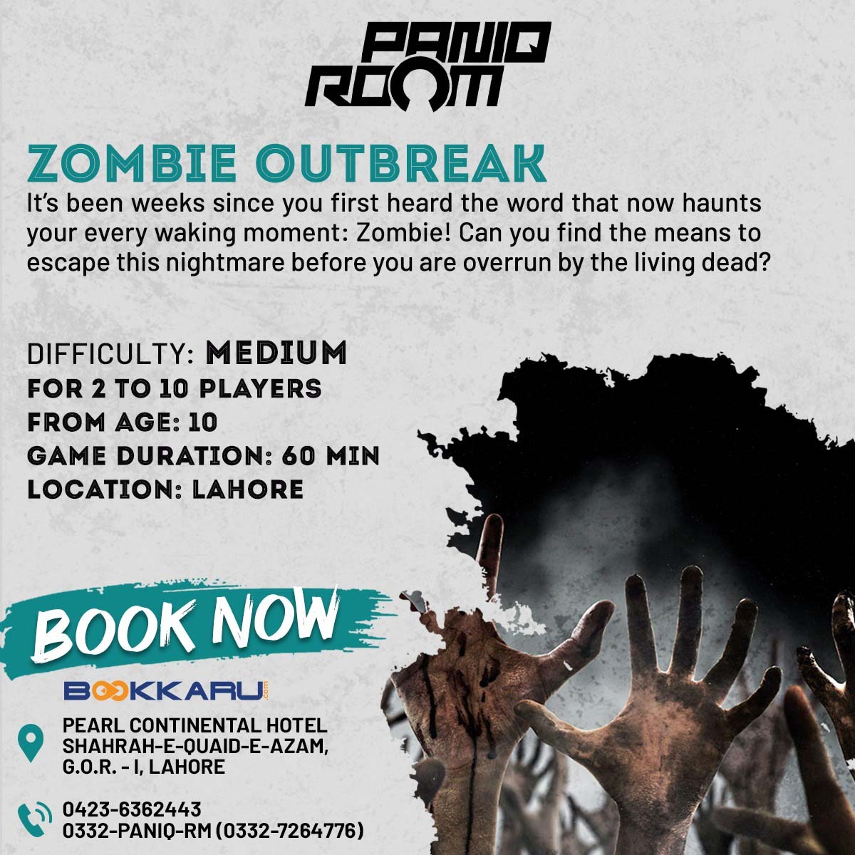 Zombie Outbreak Online Booking